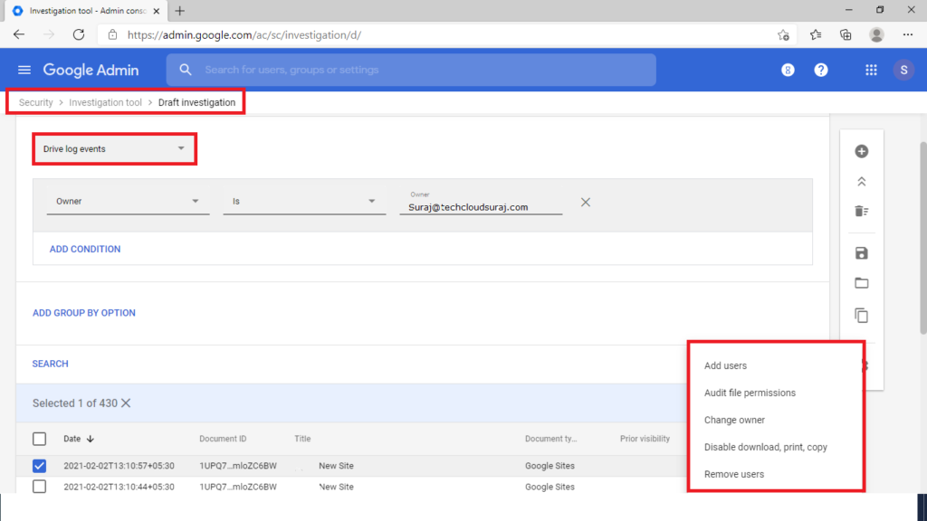 Google Workspace Investigation Tools | Pluto7